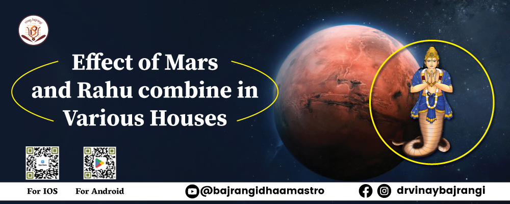 What happens when Rahu and Mars are together in different Houses